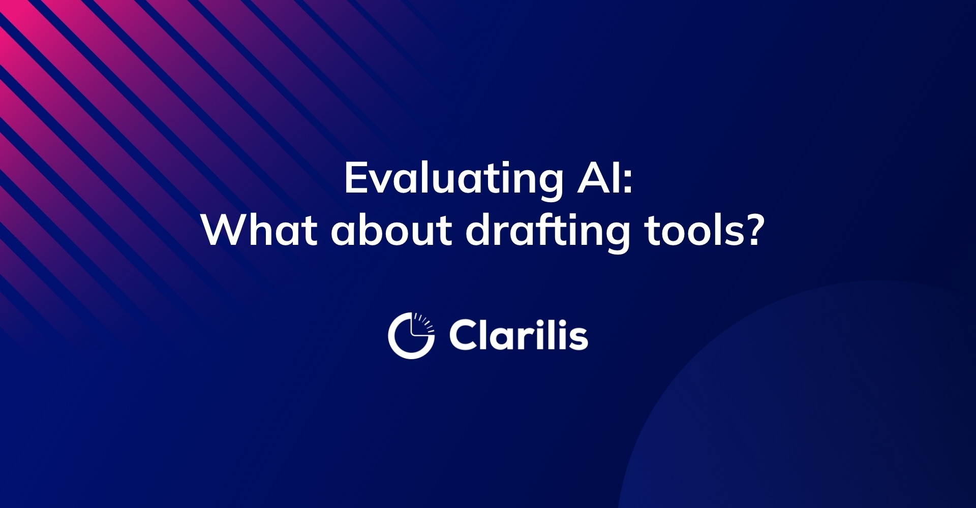Evaluating AI: What about drafting tools?